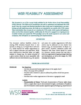 Worker-Driven Social Responsibility Network | Tools for Practitioners